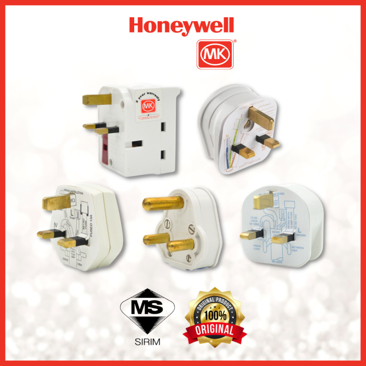 MK 13A 15A 3 Pin Plug Top / 3 Way 13A Adaptor with SIRIM [Ready Stock ...