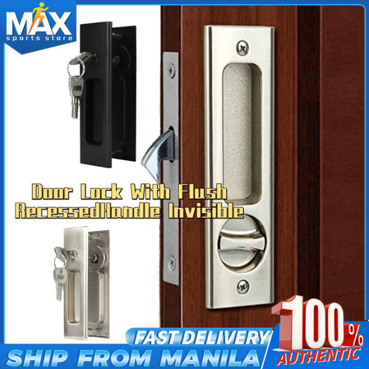 Black Sliding Door Lock With Key Sliding Door Lock With Flush Recessed ...