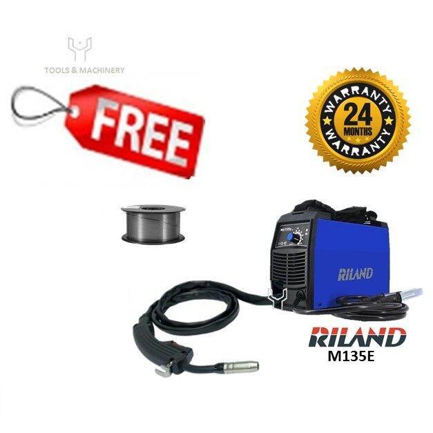(2 YEAR WARRANTY) RILAND MIG135E 100A SYNERGY GASLESS MIG WELDING ...