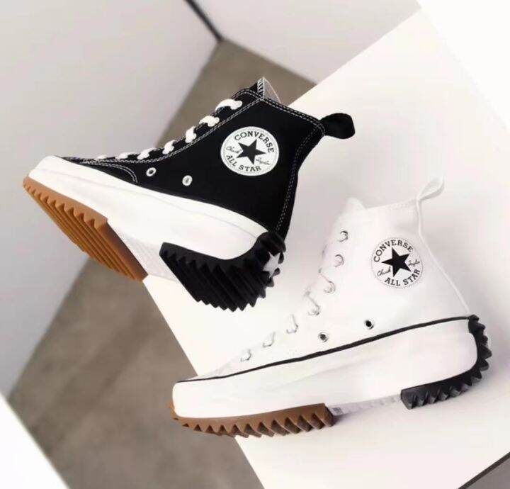 166800C Converse Run Star Hike High Top black white Gum | Lazada PH