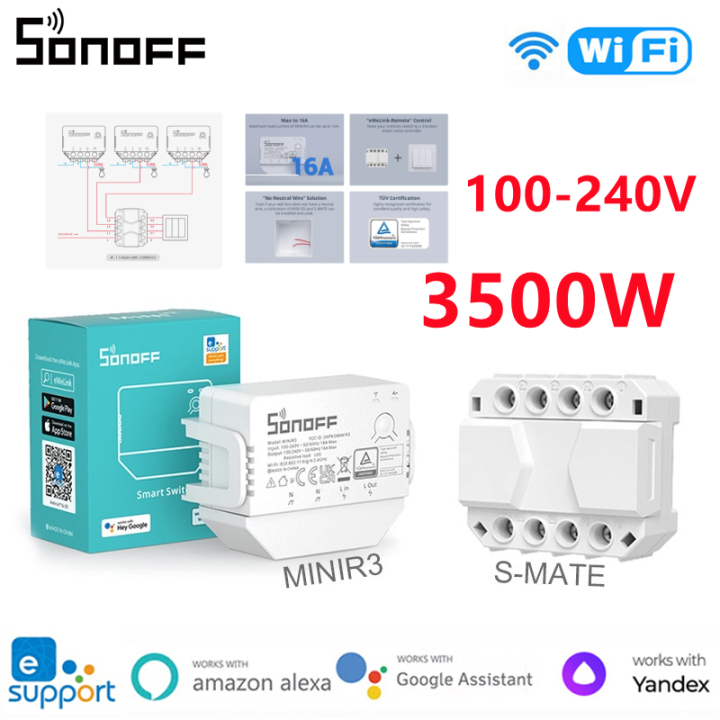 SONOFF MINI R3 16A Wifi Bluetooth Saklar Pintar dengan Saklar S-MATE ... SONOFF MINI R3 16A Wifi Bluetooth Saklar Pintar dengan Saklar S-MATE ...