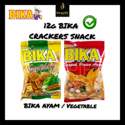 12g BIKA CRACKERS SNACK Vegetable & Chicken Flavour | Lazada
