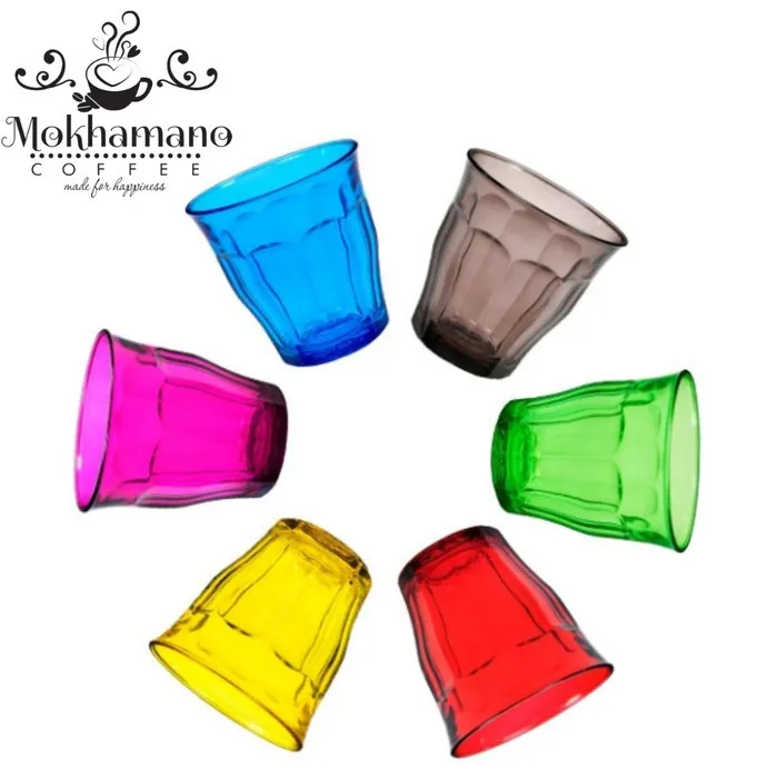 DURALEX PICARDIE MIX COLOUR TUMBLER COFFEE TEA SLOKI GELAS KACA 25CL ...