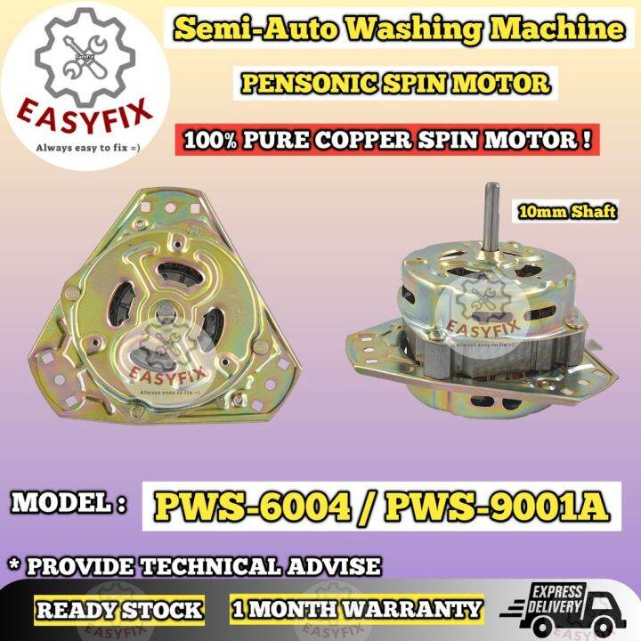 PWS-6004 / PWS-9004 / PWS-9001A PENSONIC Spin Motor Semi-Auto Washing ...