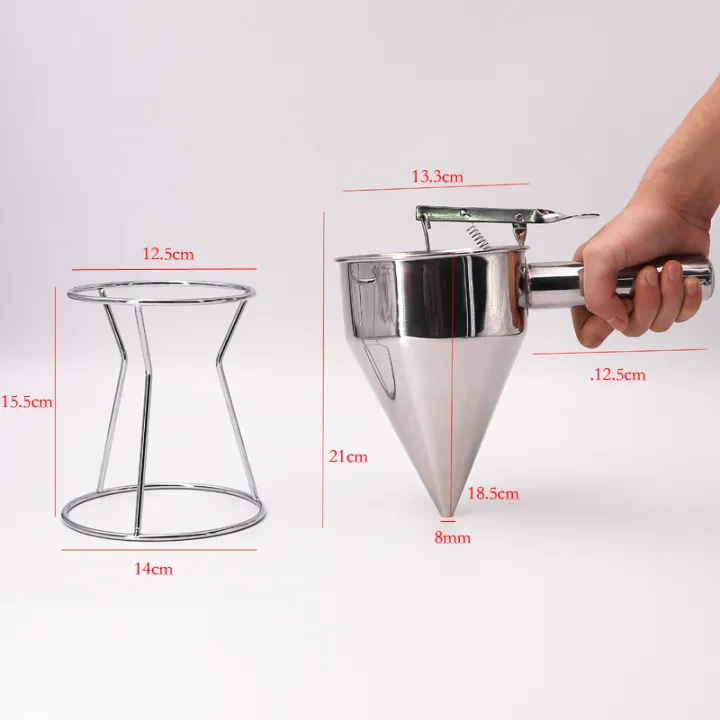 Cone-shaped hand-held controllable stainless steel fish balls yogurt ...