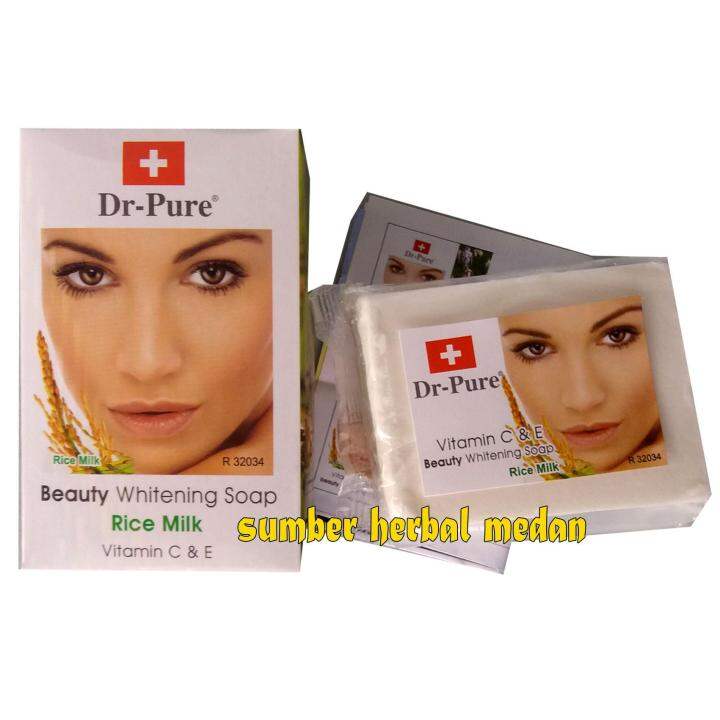 DR Pure Beauty Whitening Soap Rice Milk / Sabun Beras Dr.Pure/ Sabun ...
