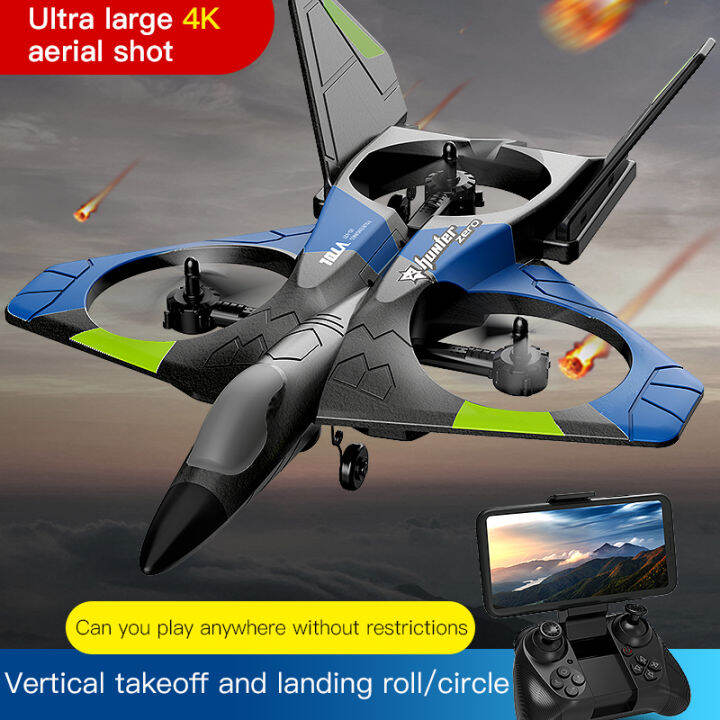V27 Rc Foam Plane with 4K Camera Aircraft Glider Radio Control ...