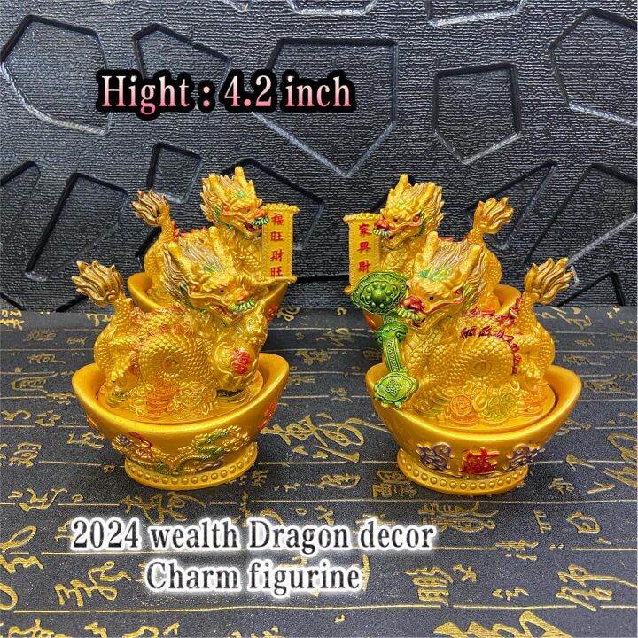 WEALTH DRAGON 2024 IN MONEY BAR CHARM DECOR FIGURINE | Lazada PH