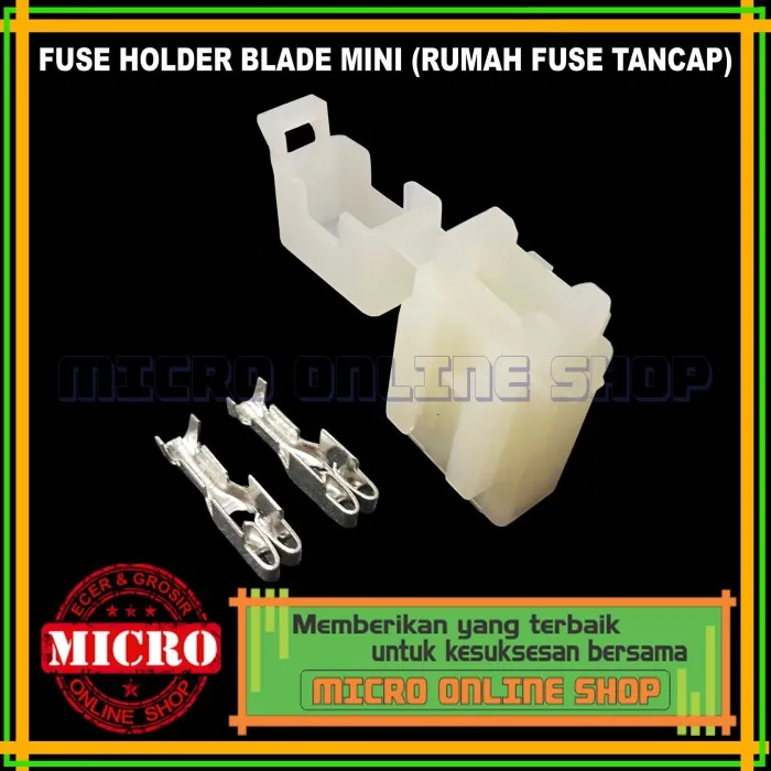 PAKET 2 SET Fuse Holder Blade Mini / Rumah Fuse Kecil Tancap Rumah Sikring Sekring Sekering ...