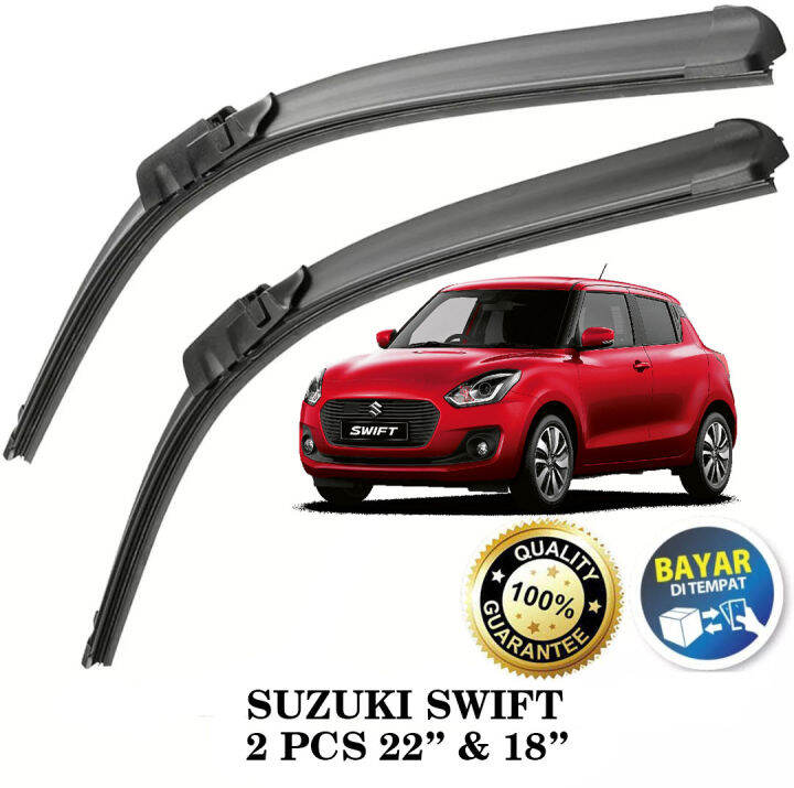 Wiper Frameless Full Karet Anti Baret Suzuki Swift 1 Set Kanan dan Kiri ...
