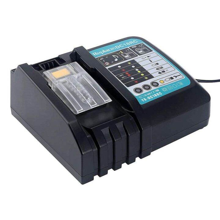 Hot DC18RCT Li ion Battery Charger 3A Charging Current for Makita 14.4V 18V BL1830 Bl1430 DC18RC ...