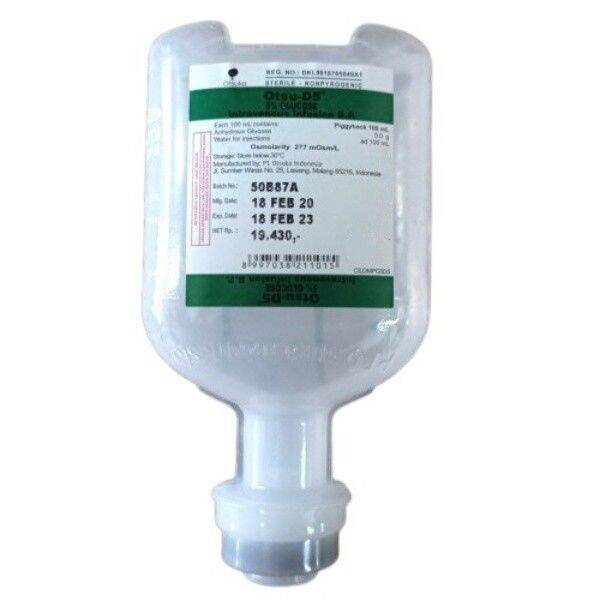 Cairan Infus Dextrose 5% 100ml / Dextrosa OTSUKA / Botol Pcs | Lazada Indonesia