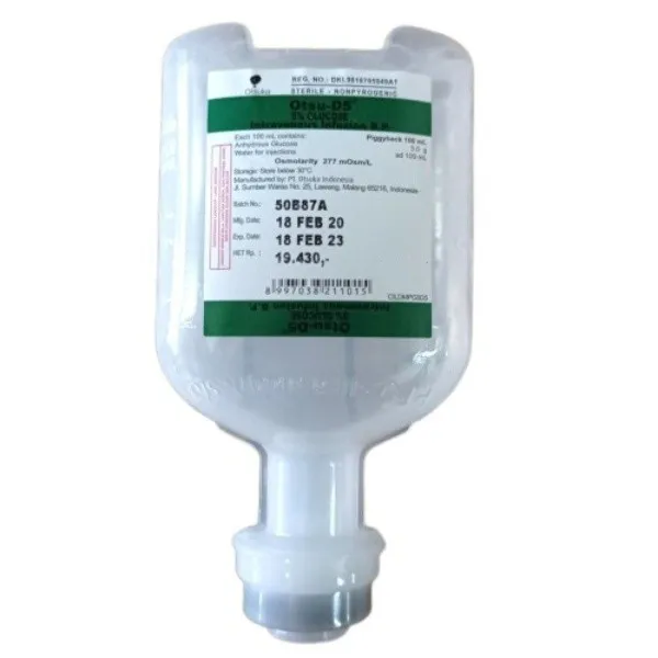 Cairan Infus Dextrose 5% 100ml / Dextrosa OTSUKA / Botol Pcs | Lazada Indonesia