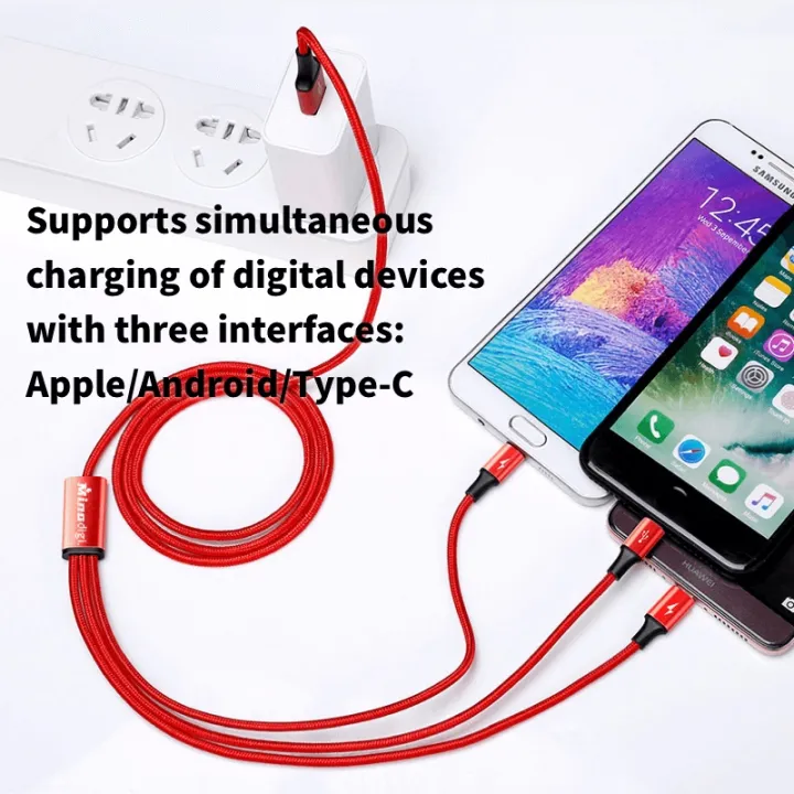 Minodigi Three-in-one charging cable, Android charging cable, MICROTYPE ...
