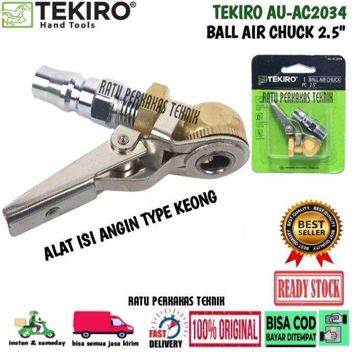 ALAT ISI ANGIN BAN MODEL KEONG TEKIRO AU-AC2034 AIR CHUCK 2,5" 2.5 INCH TIPE KEONG | Lazada ...