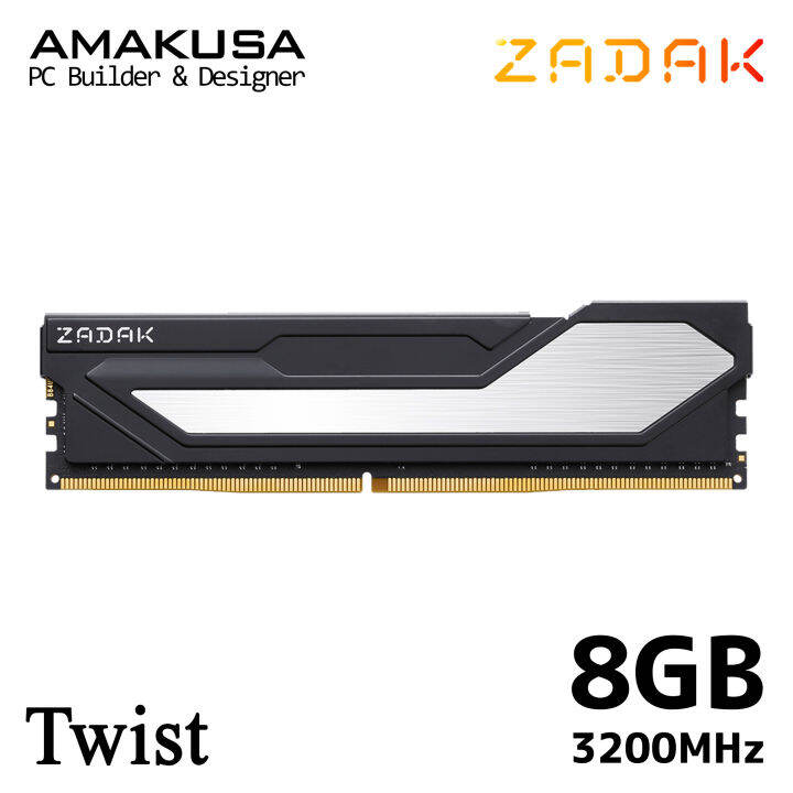 Zadak Twist Gaming Ram DDR4 8GB 3200 MHz UDIMM PC Desktop Black Memory ...