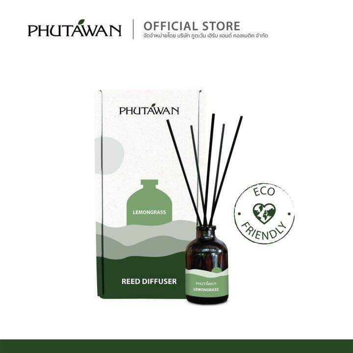 Phutawan Reed Diffuser 100ml ก้านไม้หอมปรับอากาศภูตะวัน (ใช้ได้ประมาณ 2 ...