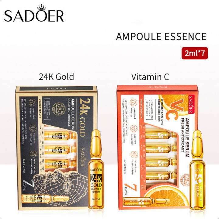 ROREC SADOER Vitamin C 24K Gold Ampoule Serum Moisturizing Rejuvenating Refreshing Hydrating ...