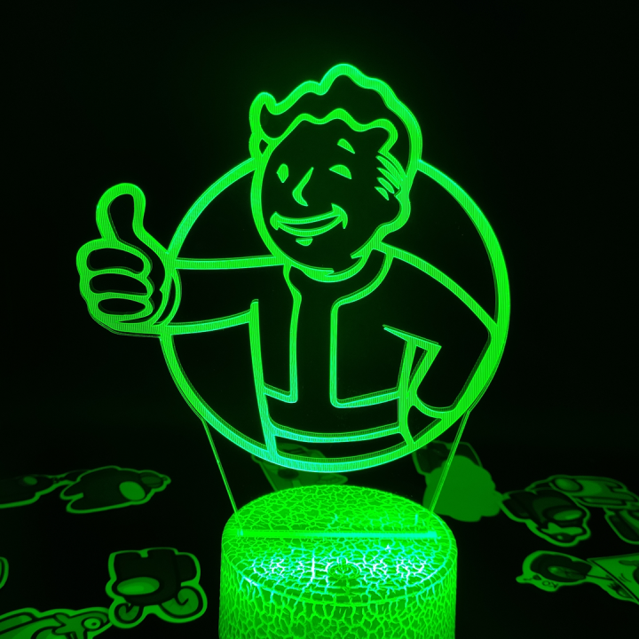 Fallout Pip Boy เกม Mark 3D LED Illusion Night Lights ของขวัญสร้างสรรค์ ...