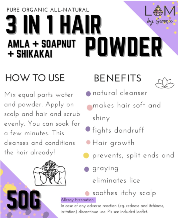 Pure Organic All Natural 3 in 1 Shikakai Amla Soapnut Areetha SoapBerry ...