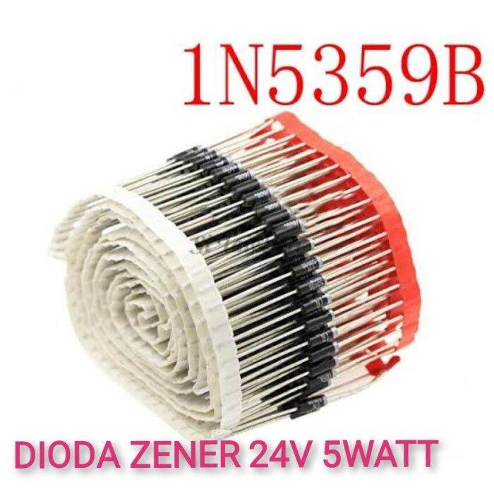 1N5359B IN5359B 1N5359 Dioda Diode Zener 5W 24V 5 Watt 24 Volt Do-201 ...
