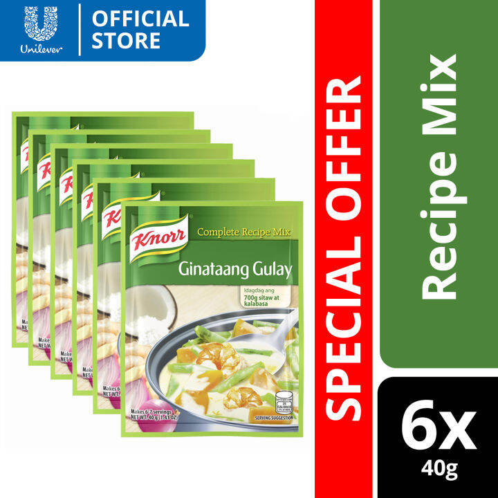 [BUNDLE OF 6] Knorr Mealmakers Ginataang Gulay Mix 40g | Lazada PH