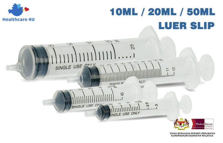 Syringe Luer Slip 10ml/20ml/50ml | Lazada
