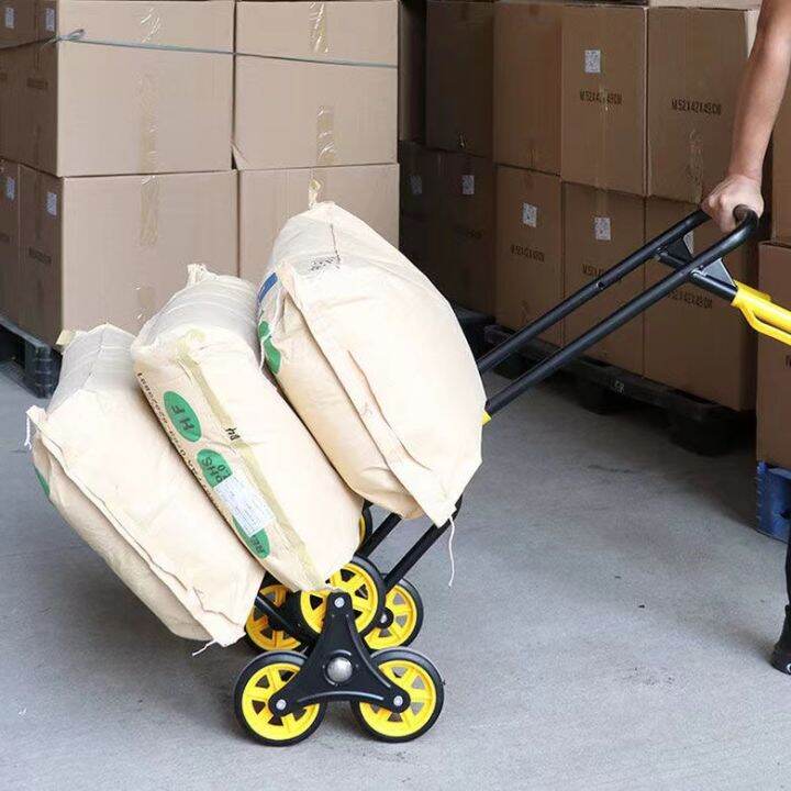 【Six-wheels 】Portable Hand-pulled Truck Household Grocery Shopping ...