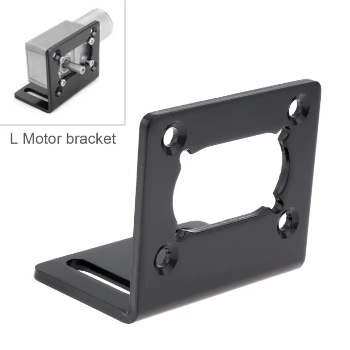 JGY370 Worm Motor Mount Bracket L Shaped Mounting Metal Base Holder for Worm Gear Motor | Lazada PH