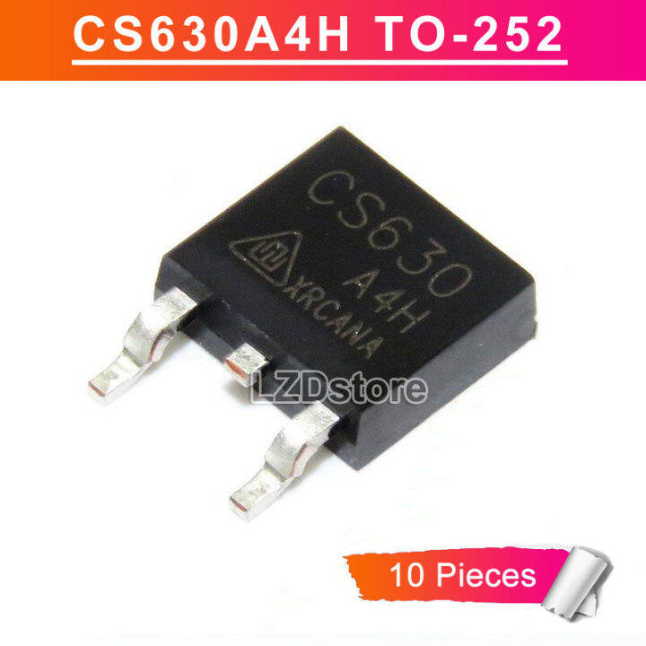 10pcs CS630 A4H TO-252 CS630A4H TO252 SMD N-channel 9A/200V MOSFET ...