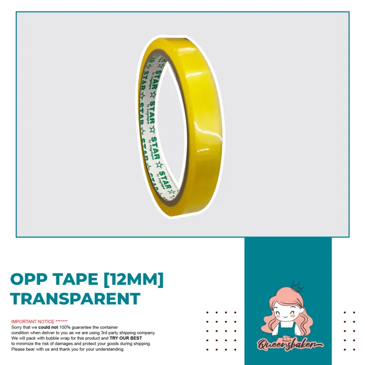 OPP Tape [12mm/18mm/24mm] Transparent | Lazada