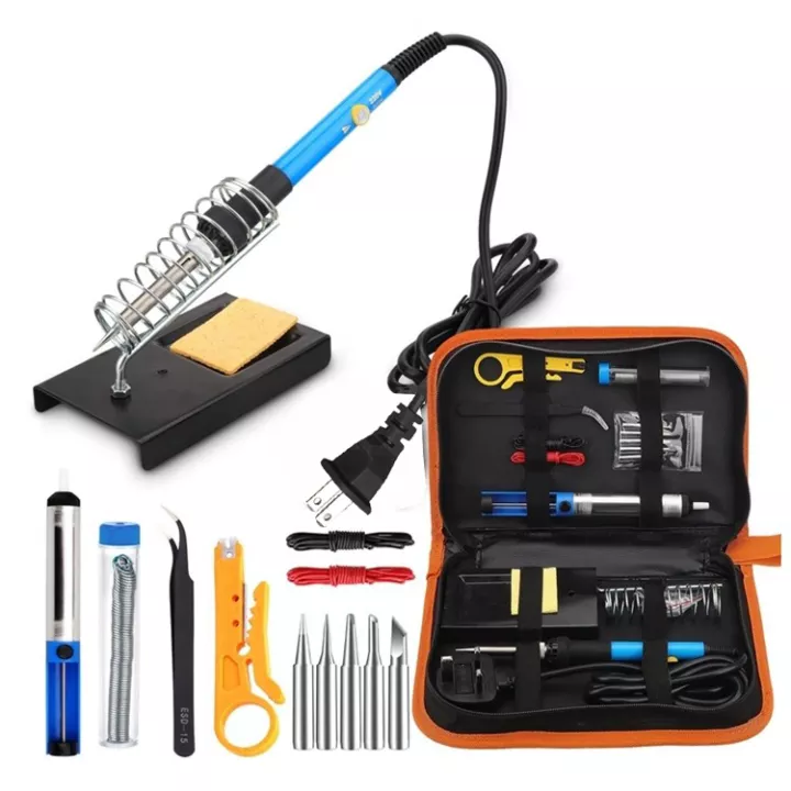 Soldering Iron Set Electronic Iron Kit 200-450°C Adjustable Temperature ...