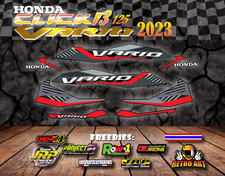 HONDA CLICK GAME CHANGER 125 V3 STOCK DECALS | Lazada PH
