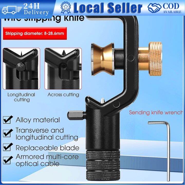 Armored cable stripper longitudinal transverse cable opener ...