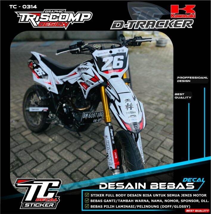(COD) Sticker Decal Dtracker 150 new Fullbody Super Glossy Mengkilap ...