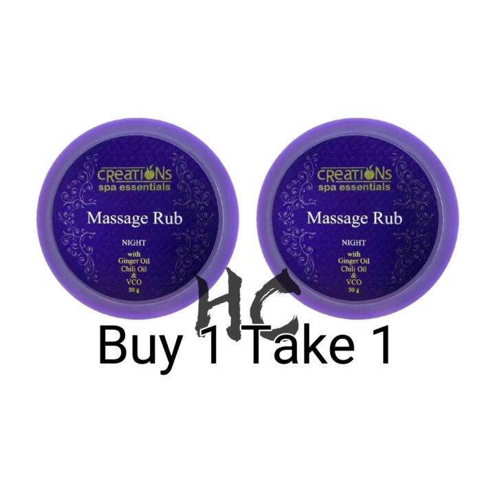 【Buy1 Take1】 NIGHT Creations Spa Essentials Pain Relief Rub 50g | Lazada PH