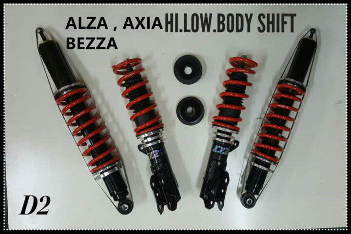 D2 Adjustable High Low Body Shift Absorber Spring Set - Perodua Alza ...