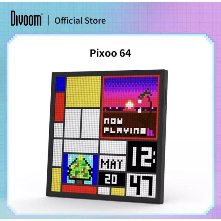 สินค้าขายดี++ พร้อมส่ง Divoom Pixoo 64 กรอบภาพดิจิตอล 64*64 พิกเซล LED ...