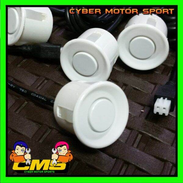 Mata sensor parkir putih universal. Mata sensor mundur universal. Titik ...