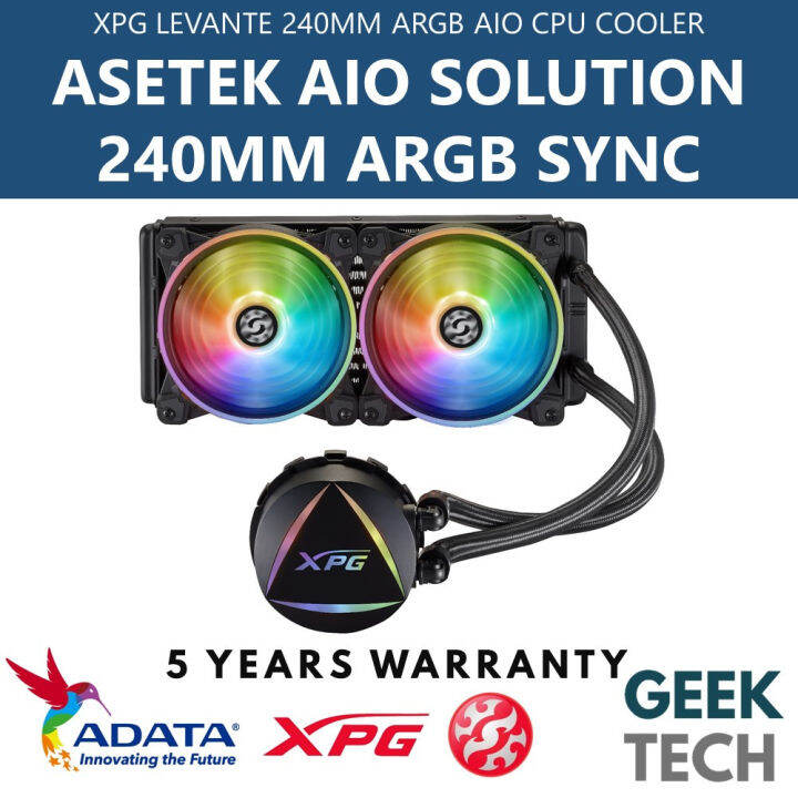 XPG LEVANTE 240mm Addressable RGB AIO CPU Liquid Cooler | Lazada