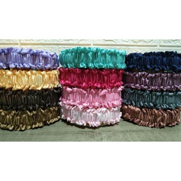 bando rufle (harga per lusin) bando scrunchie | Lazada Indonesia