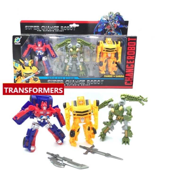 TRANSFORMER 3PCS SUPER CHANGE ROBOT Deformation Fight Robot Robot ...