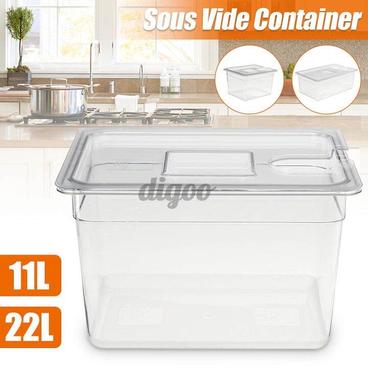 Sous Vide Container Steak Machine Container with Lid Water Tank Bath ...