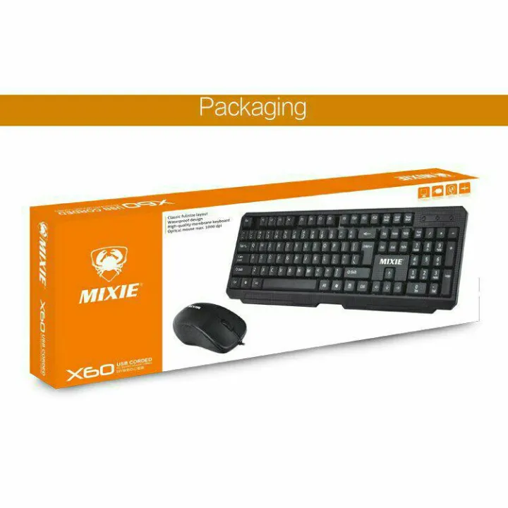 mixie X60 USB Wired Keyboard and Optical Mouse | Lazada PH