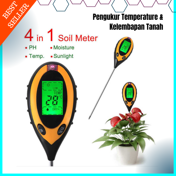 COD Alat Pengukur ph temperatur tanah digital kelembapan tanah TPH01803 ...