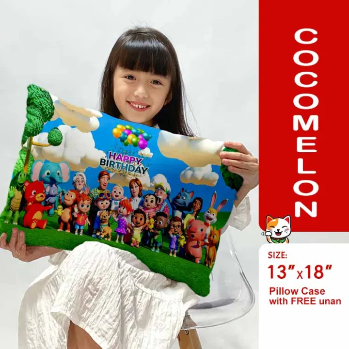 COCOMELON merch Pillow big size 18x28 inches with FREE face mask ...
