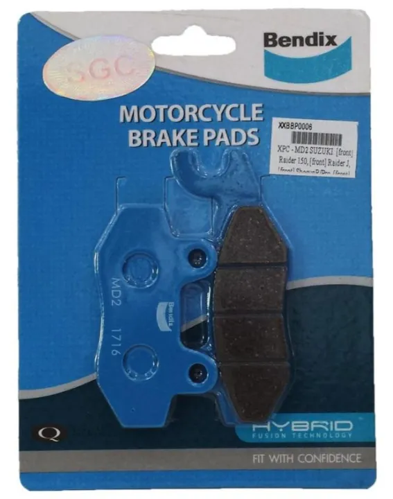 BENDIX BRAKE DISC PAD MD2 - [FRONT] Raider150/J, Shogun R/Pro, Smash ...