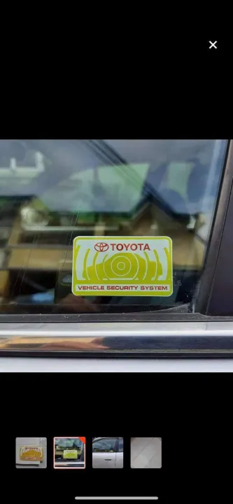 Toyota Vehicle Security System Sticker - INSIDE WINDOW STICKER (WHITE ...
