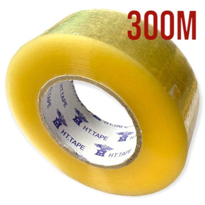 ♝LS Clear Transparent Scotch Tape 300 Meters Long Brown Adhesive ...
