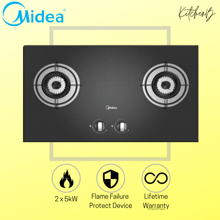 MIDEA Built-in Gas Hob with 5.0kW Burners MGH-76Q60A | Lazada